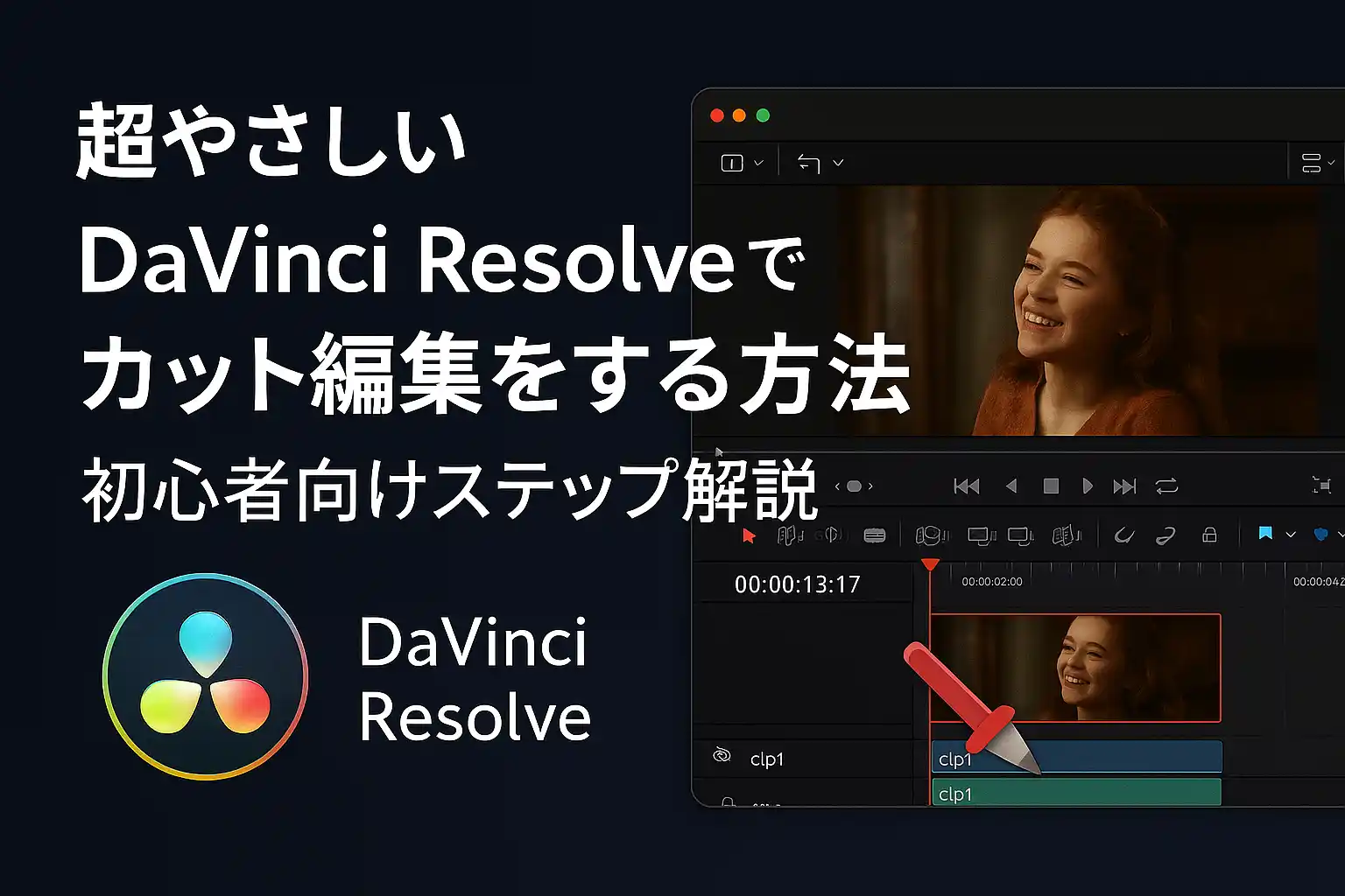 【超やさしい】DaVinci Resolveでカット編集をする方法｜初心者向けステップ解説 | Donsmil